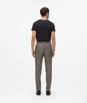 Karl Lagerfeld Tailored Pants In Textured Weave