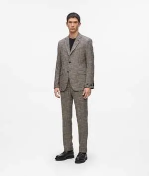Karl Lagerfeld Tailored Pants In Textured Weave