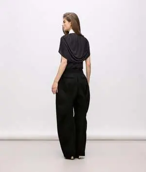 Karl Lagerfeld Studio Voluminous Wool-blend Pants