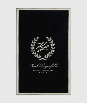 Karl Lagerfeld Crest Beach Towel - Black