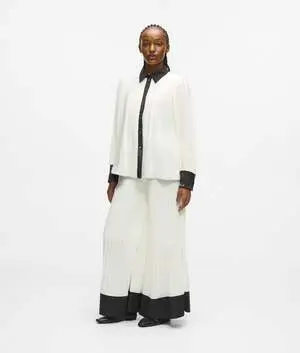 Karl Lagerfeld Pleated Shirt With Contrasting Details