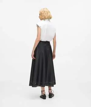 Karl Lagerfeld Studded A-line Midi Skirt