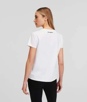 Karl Lagerfeld Organic Cotton Logo T-shirt - White