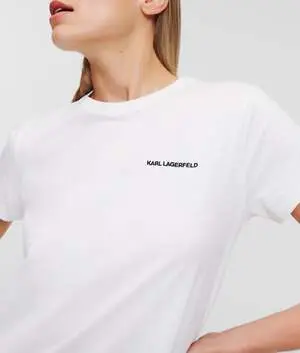 Karl Lagerfeld Organic Cotton Logo T-shirt - White