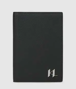 Karl Lagerfeld K/monogram Passport Holder - Black