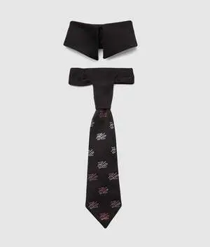 Karl Lagerfeld K/autograph Collar And Tie Set