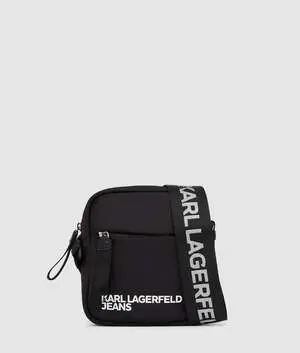 KL JEANS Jeans Nylon Crossbody Bag - Black