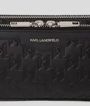 Karl Lagerfeld K/loom Leather Belt Bag - Black