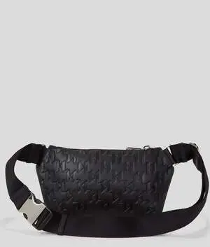 Karl Lagerfeld K/loom Leather Belt Bag - Black