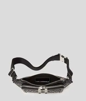 Karl Lagerfeld K/loom Leather Belt Bag - Black