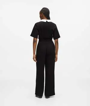 Karl Lagerfeld Signature Collar Jumpsuit