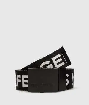 KL JEANS Jeans Reversible Webbing Belt - White