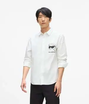 Karl Lagerfeld Ikon Sketch Shirt - White