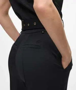 Karl Lagerfeld Dna Studded Straight-leg Wool-blend Pants