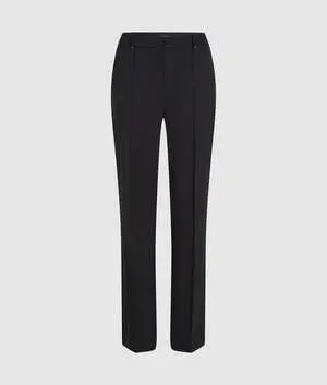 Karl Lagerfeld Dna Studded Straight-leg Wool-blend Pants