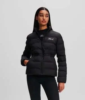 Karl Lagerfeld Signature Puffer Jacket - Black