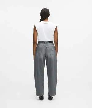 Karl Lagerfeld Ikon Barrel-leg Jeans In Cotton