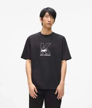 Karl Lagerfeld Ikon K-initial T-shirt - Black