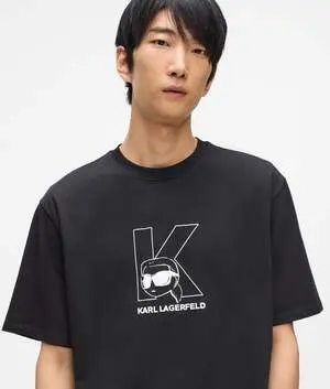 Karl Lagerfeld Ikon K-initial T-shirt - Black
