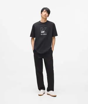 Karl Lagerfeld Ikon K-initial T-shirt - Black