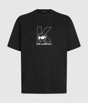Karl Lagerfeld Ikon K-initial T-shirt - Black