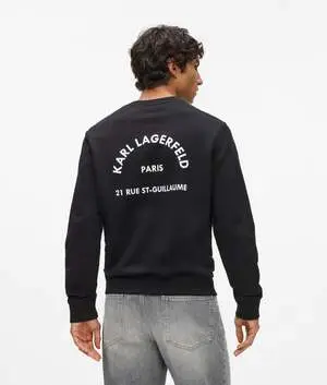 Karl Lagerfeld Rue St-guillaume Crewneck Sweatshirt - Black