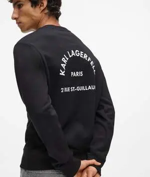 Karl Lagerfeld Rue St-guillaume Crewneck Sweatshirt - Black