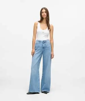 Karl Lagerfeld Embellished Wide-leg Jeans