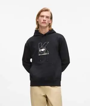 Karl Lagerfeld Ikon K-initial Hoodie - Black