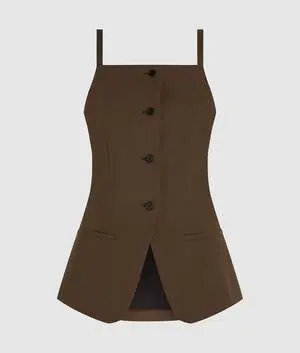 Karl Lagerfeld Square-neck Waistcoat