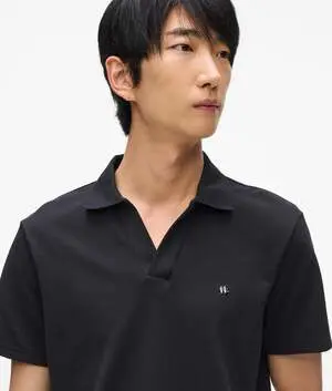 Karl Lagerfeld Monogram Pin Polo Shirt - Black