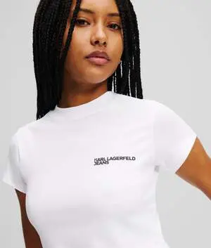 Karl Lagerfeld Slim Fit Organic Cotton T-shirt - White