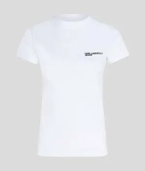 Karl Lagerfeld Slim Fit Organic Cotton T-shirt - White