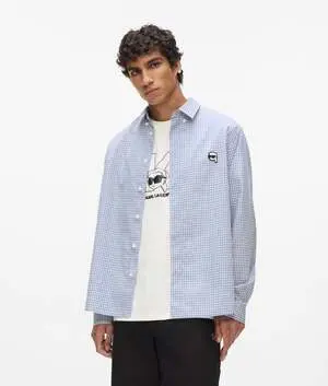 Karl Lagerfeld Ikon Checked Shirt - Blue