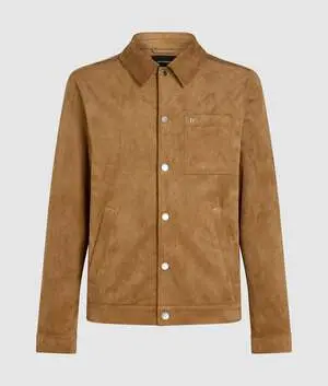 Karl Lagerfeld Faux Suede Trucker Jacket