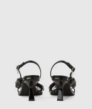 Karl Lagerfeld Karmel Fringe Heeled Slingbacks