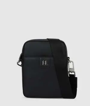 Karl Lagerfeld K/monogram Leather Crossbody Bag - Black