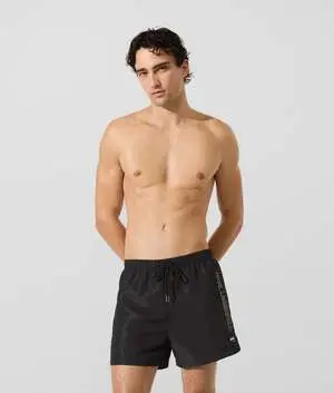 Karl Lagerfeld Ikon Metallic Boardshorts - Black
