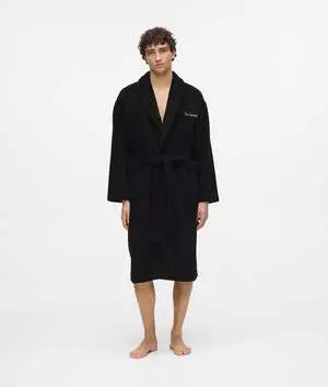 Karl Lagerfeld Terry Bathrobe - Black