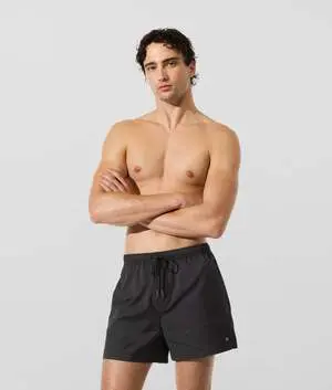Karl Lagerfeld Monogram Pin Boardshorts - Black