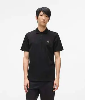 Karl Lagerfeld Ikon Jersey Polo Shirt - Black