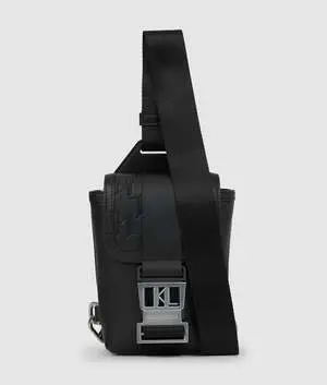 Karl Lagerfeld K/traveller Monogram Crossbody Bag - Black