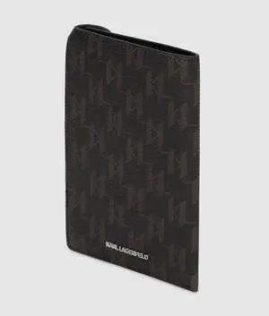 Karl Lagerfeld Ikon Monogram Passport Holder
