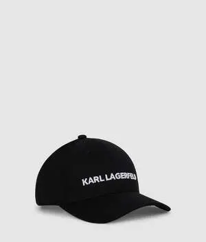 Karl Lagerfeld Embroidered Logo Baseball Cap - Black