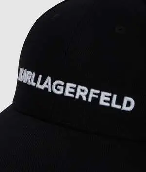 Karl Lagerfeld Logo Embroidery Cap - Black