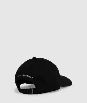 Karl Lagerfeld Logo Embroidery Cap - Black