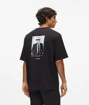Karl Lagerfeld Portrait T-shirt - Black