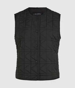 Karl Lagerfeld Lightweight Quilted Technical Taffeta Gilet