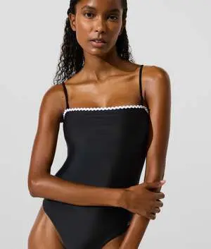 Karl Lagerfeld Scalloped Edge One-piece Swimsuit