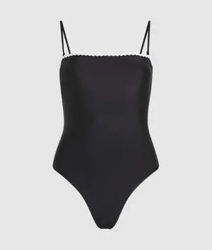 Karl Lagerfeld Scalloped Edge One-piece Swimsuit